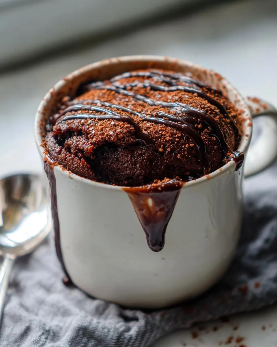 2-Minute Chocolate Mug Cake - Heavenly Late-Night Fix - Dishivia