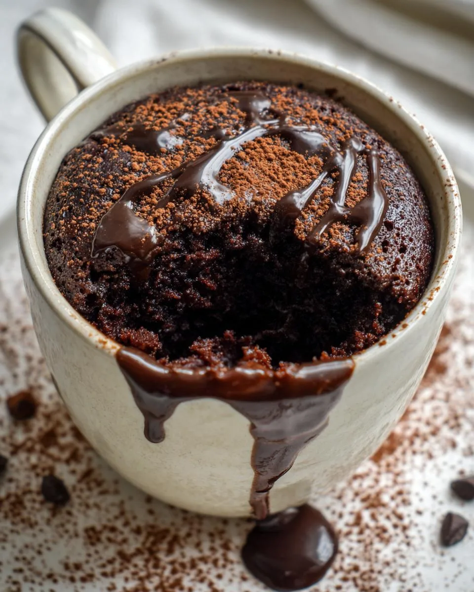 2-Minute Chocolate Mug Cake - Heavenly Late-Night Fix - Dishivia